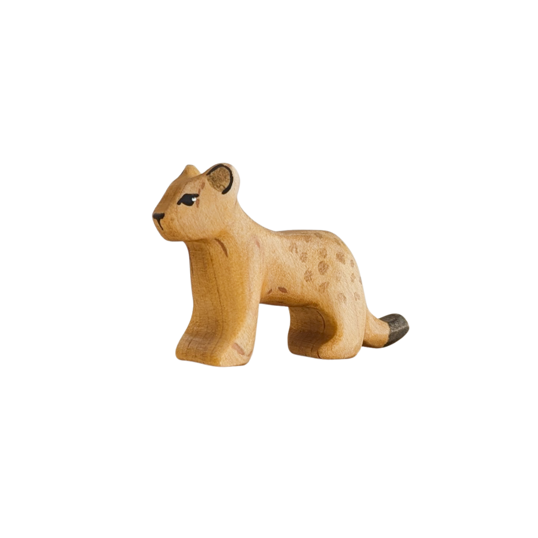 Lion Cub Wooden Toy – NOM Handcrafted